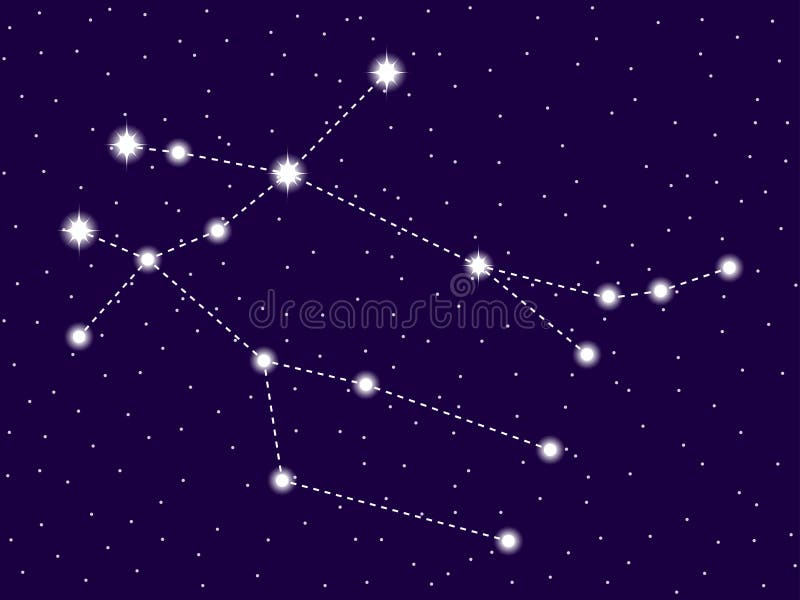 Gemini constellation stock illustration. Illustration of planet - 19178879