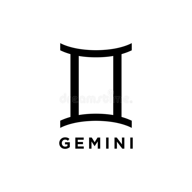 Gemini Icon Flat Vector Template Design Trendy Stock Vector ...