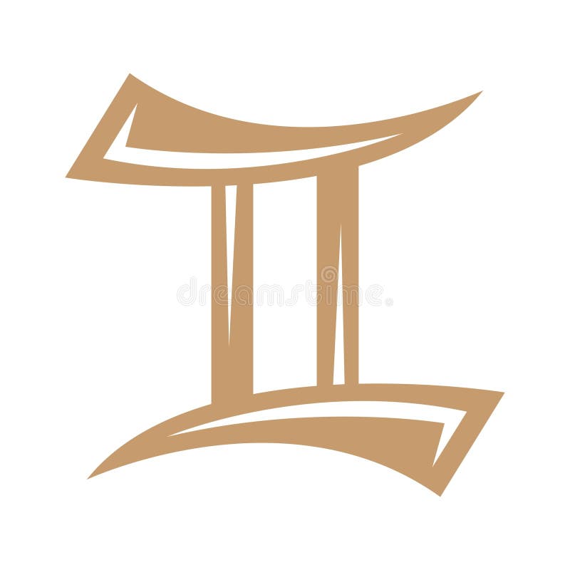 Gemini icon logo design stock illustration. Illustration of ...