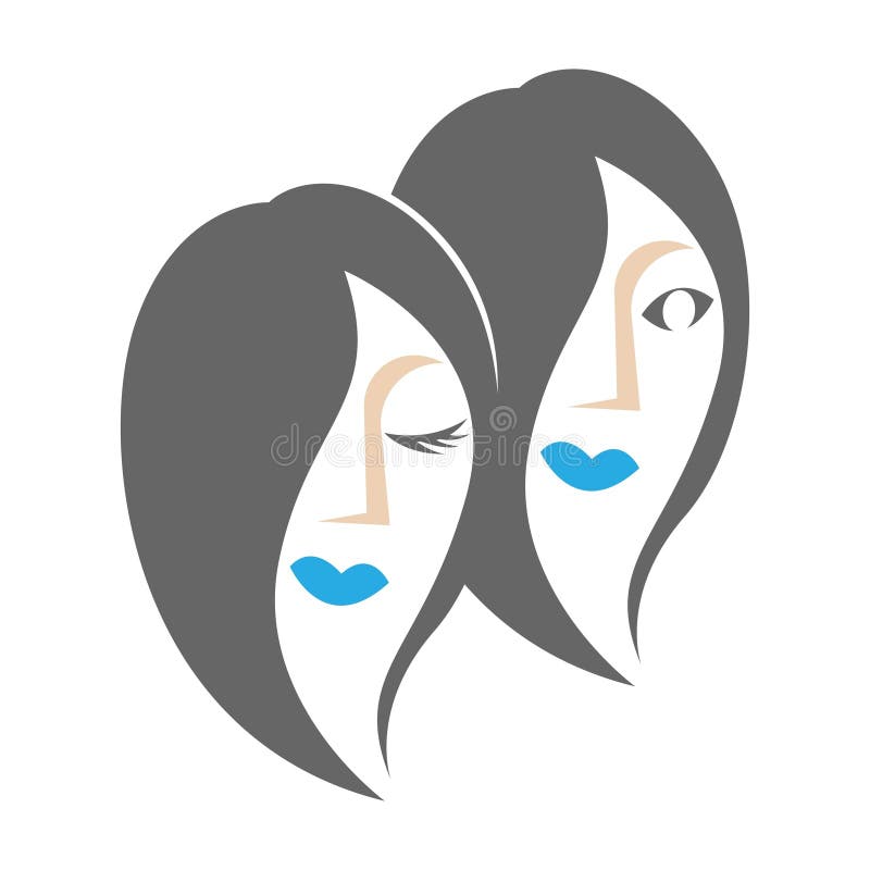 Gemini icon logo design stock illustration. Illustration of esoteric ...