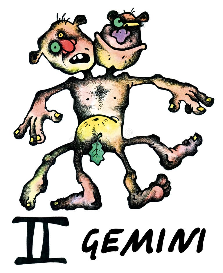 Gemini Cartoon Stock Illustrations – 3,010 Gemini Cartoon Stock ...