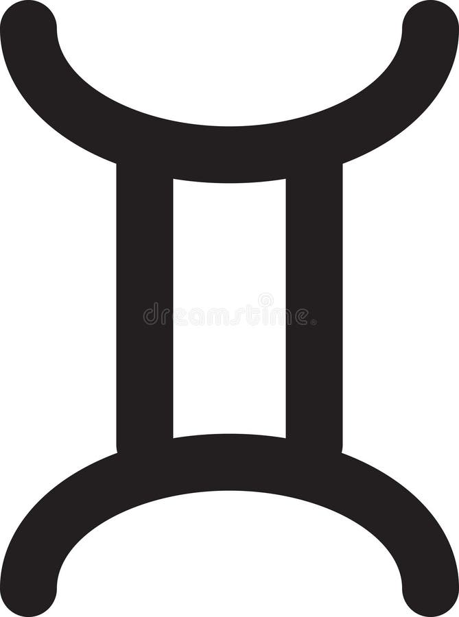 Gemini Linear Icon Astrological Zodiac Sign Stock Illustration ...