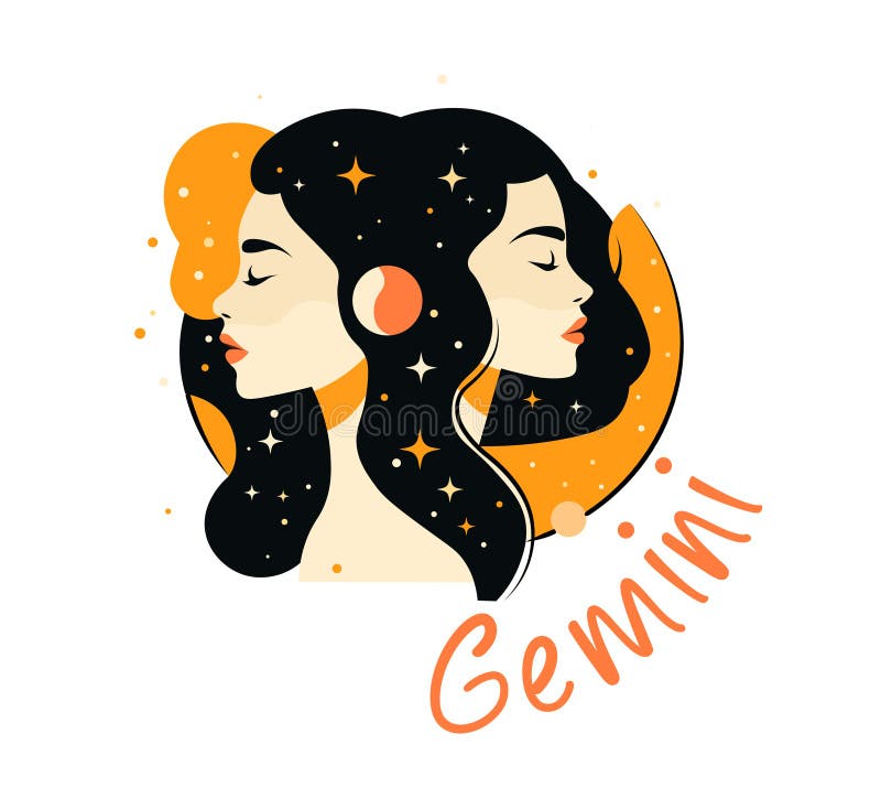 The gemini sign gold stock vector. Illustration of symbol - 254356875