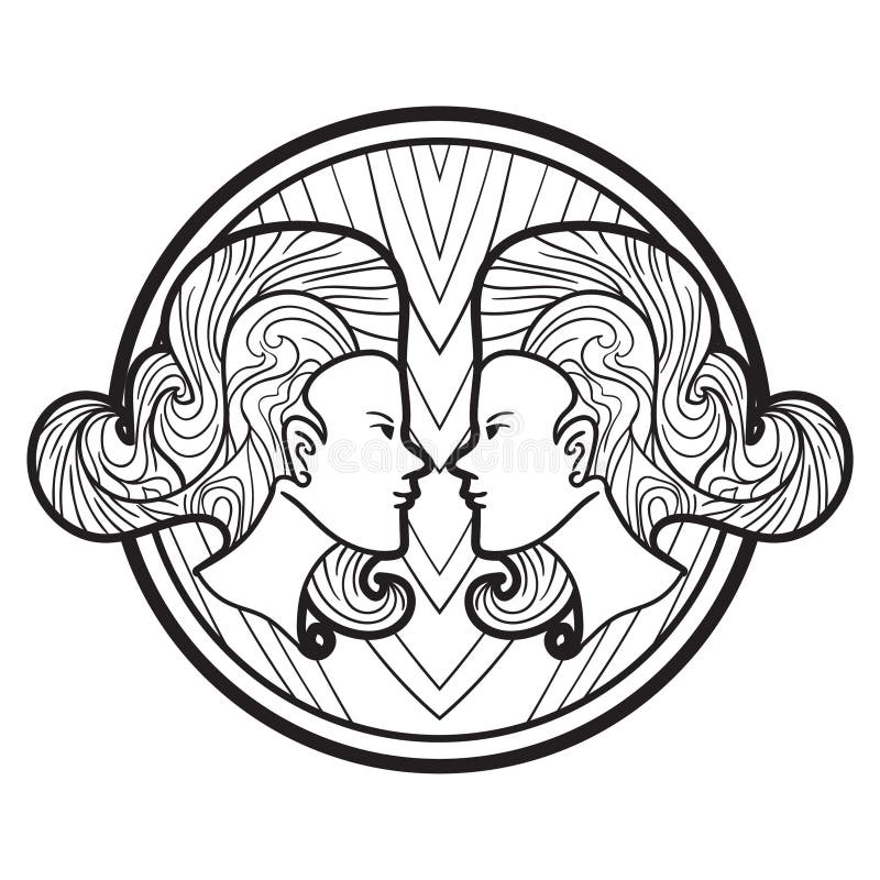 Gemini. Vector Illustration Decorative Design Stock Vector ...