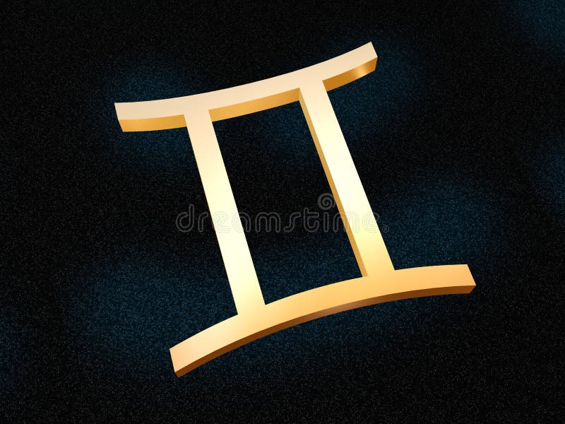 Gemini Zodiac Constellation in Square Frame Stock Vector - Illustration ...