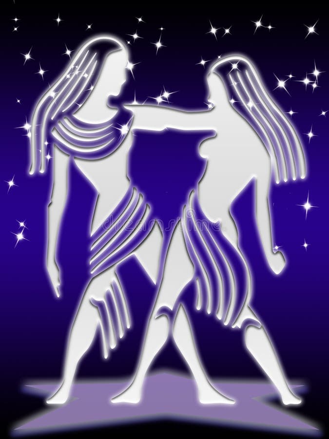 Gemini zodiac sign stock illustration. Illustration of mythology - 7822362