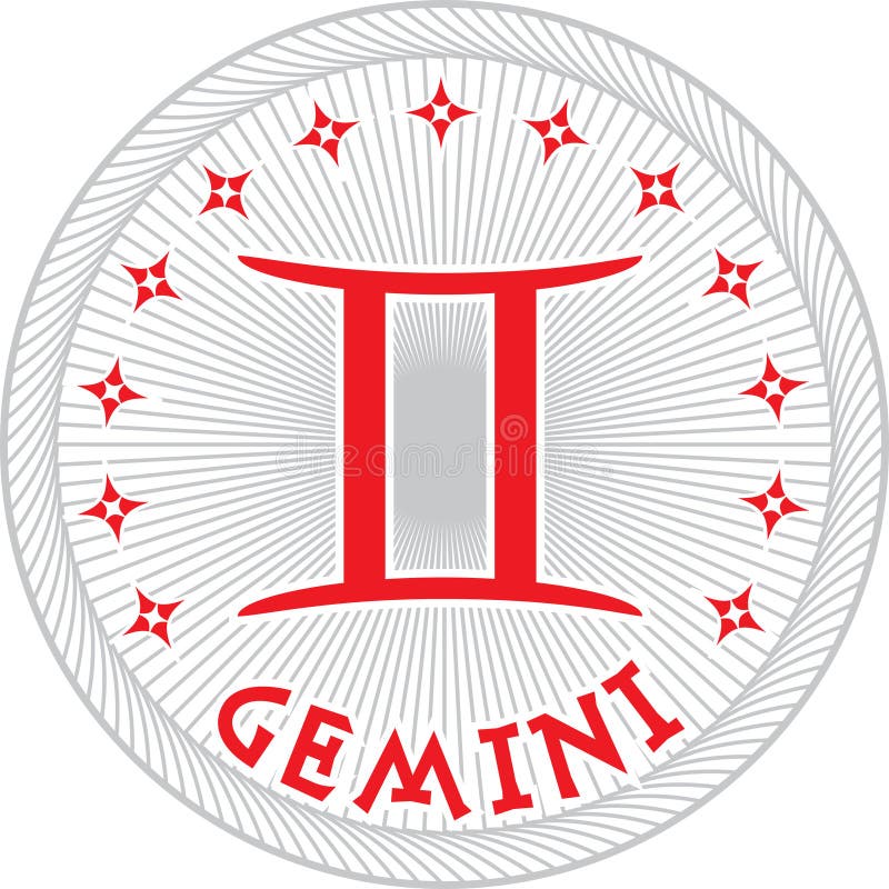 Gemini Zodiac Constellation in Square Frame Stock Vector - Illustration ...
