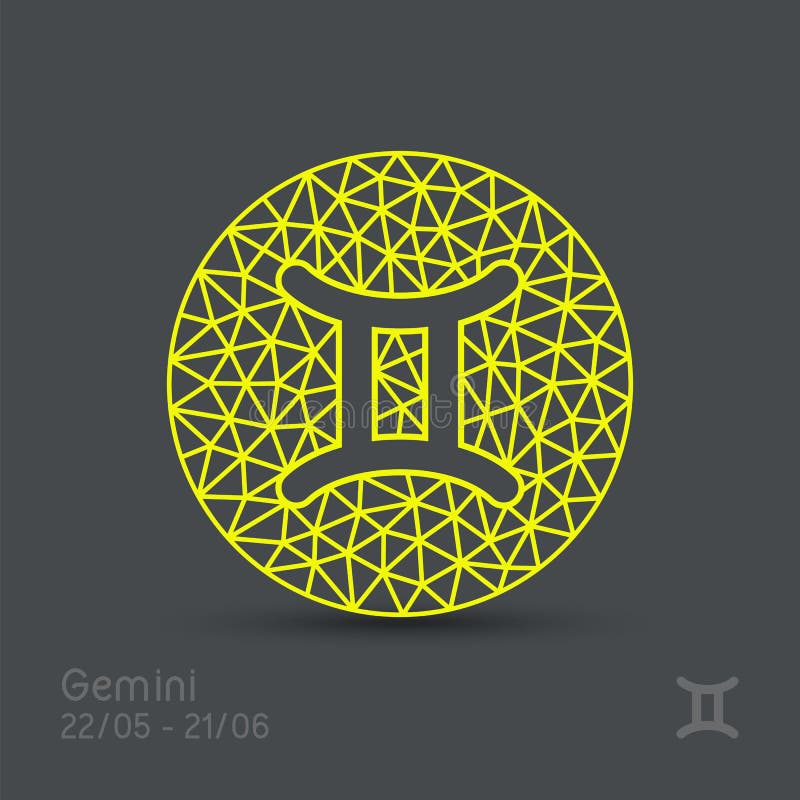Gemini zodiac sign stock vector. Illustration of esoteric - 95611825