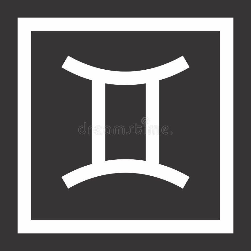 Stylized Gemini Zodiac Sign Isolated Stock Illustrations – 283 Stylized ...