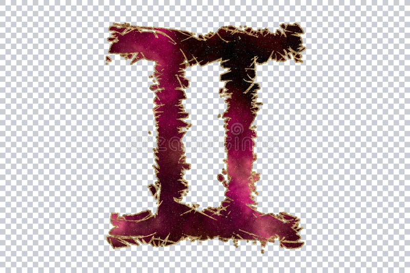 Gemini Zodiac Sign, Red Sky Stock Illustration - Illustration of ...