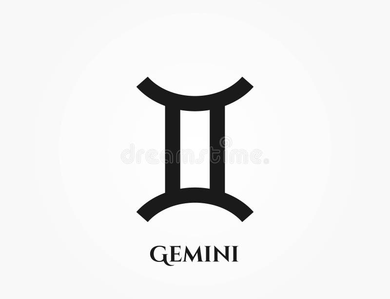 Gemini Zodiac Sign Horoscope Symbol. Isolated Astrological Icon in ...