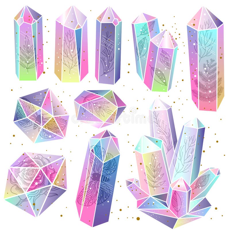 Rainbow Crystals Stock Illustrations – 3,269 Rainbow Crystals Stock ...