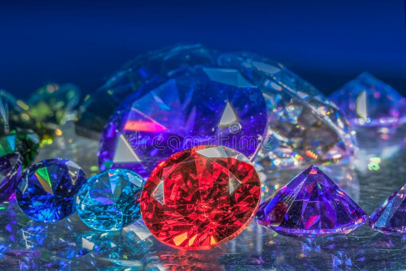 Gemstones are Showing on Rotating Platform. Stock Photo - Image of ...