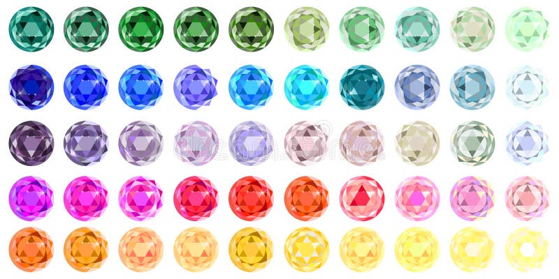 Gems Set for Game Design. Diamond, Brilliant Gem. Vector Illustration ...