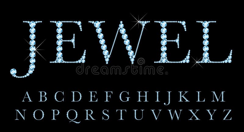Gemstone alphabet stock vector. Illustration of number - 295945185