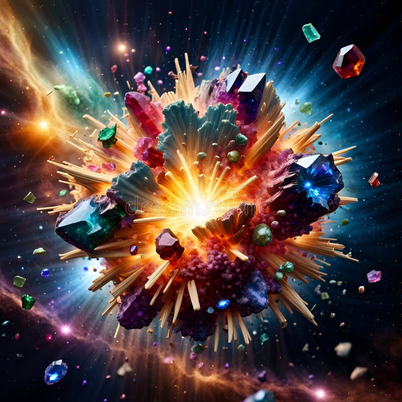 Gemstone blast stock illustration. Illustration of expolding - 302908225