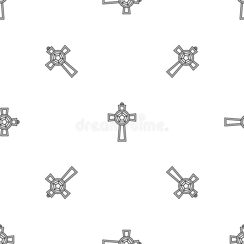 Gemstone Cross Pattern Seamless Vector Stock Vector - Illustration of ...