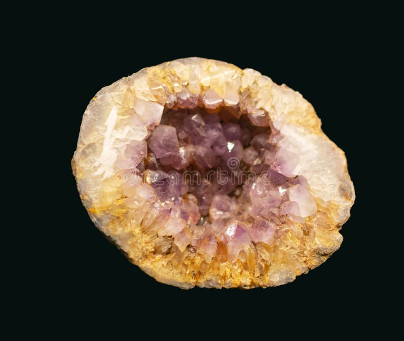 Gemstone Cut. Wild Geological Stone on a Dark Background Stock Photo ...