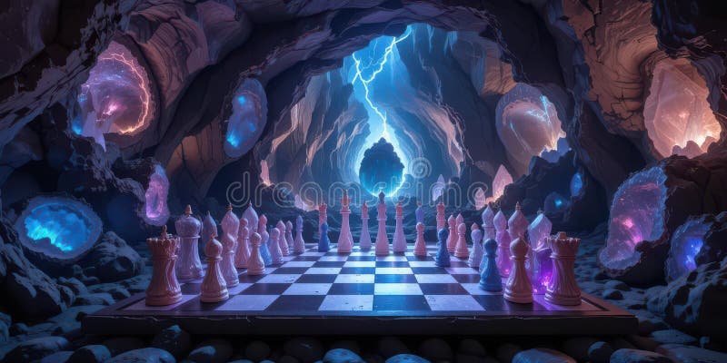 Gemstone Gambit a Forced Perspective Chess Battle in a Luminous Crystal ...