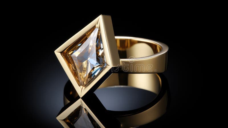 Gemstone geometry gold stock illustration. Illustration of unique ...