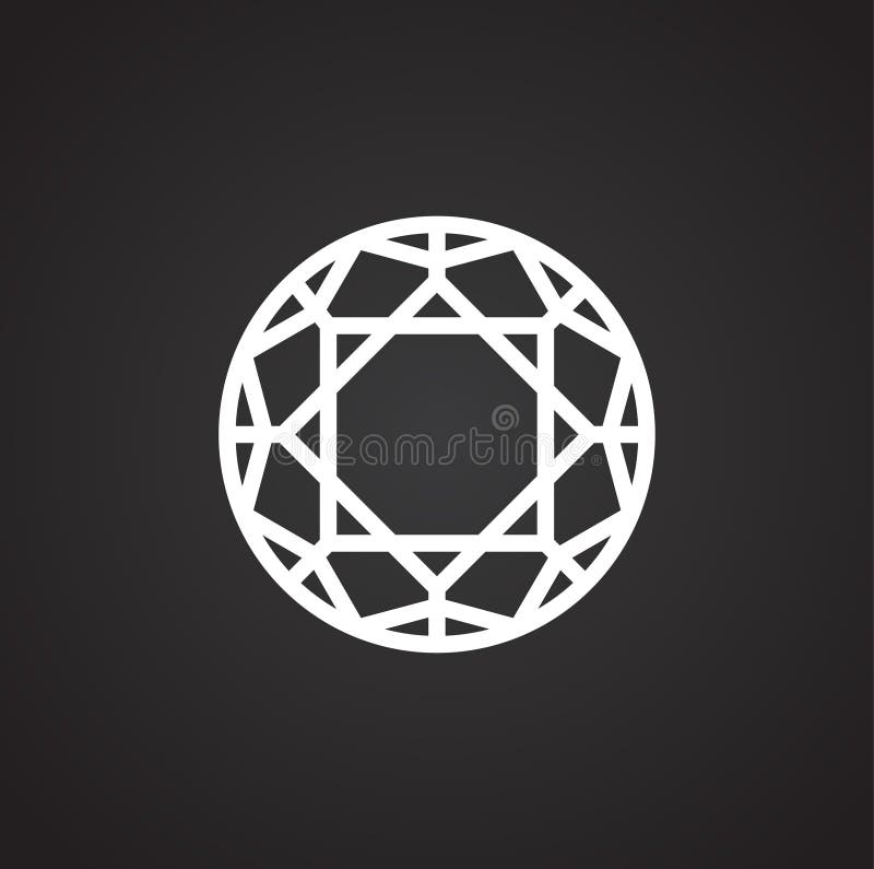 Gemstone Icon on Background for Graphic and Web Design. Simple ...