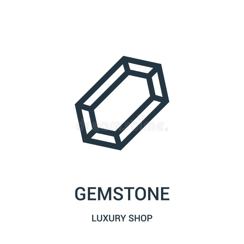 Gemstone Icon Vector from Luxury Shop Collection. Thin Line Gemstone ...