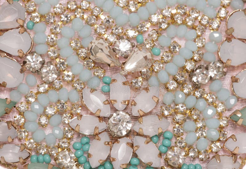 Gemstone Jewellery Abstract Stock Image - Image of diamonte, pearl ...