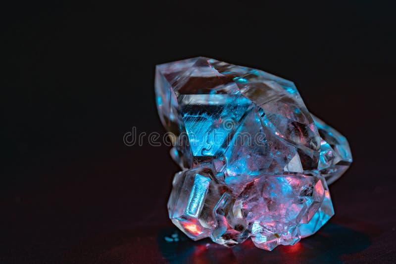 Gemstone Nugget. Clear Rough Diamond Stock Image - Image of mineral ...