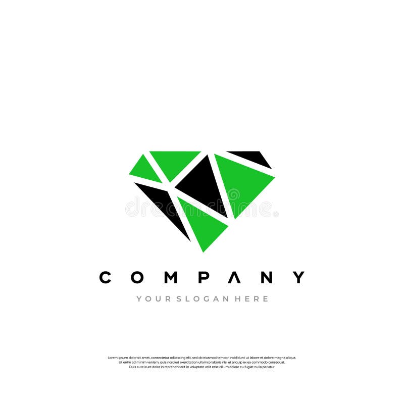 Gemstone Precision Modern Emerald Logo Stock Vector - Illustration of ...