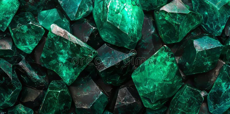 Gemstone Stone Minerals Nature Raw Material Background Emerald Green ...
