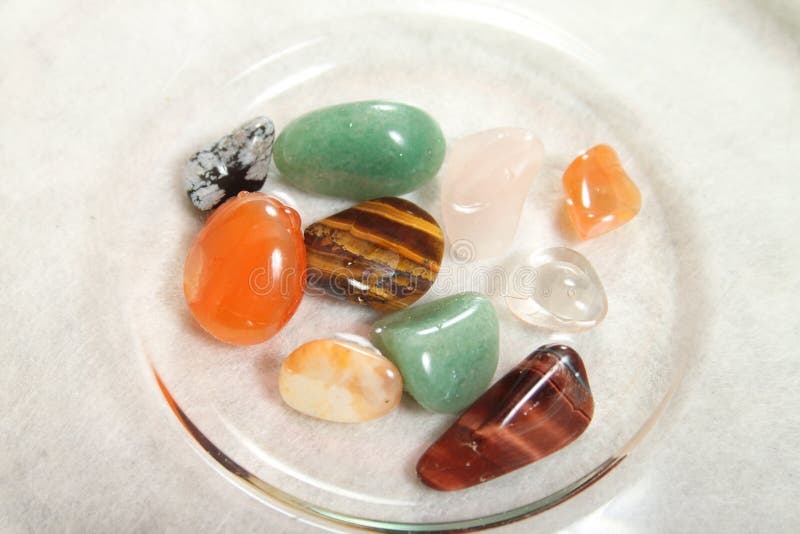 Gemstones in the bowl stock image. Image of cornelian - 13100557