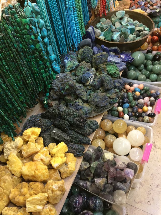 Gemstones Colored Blue Yellow Pink Semiprecious Stones Stock Image ...