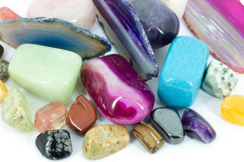Polished gemstones stock image. Image of jewelery, gemstones - 15810535
