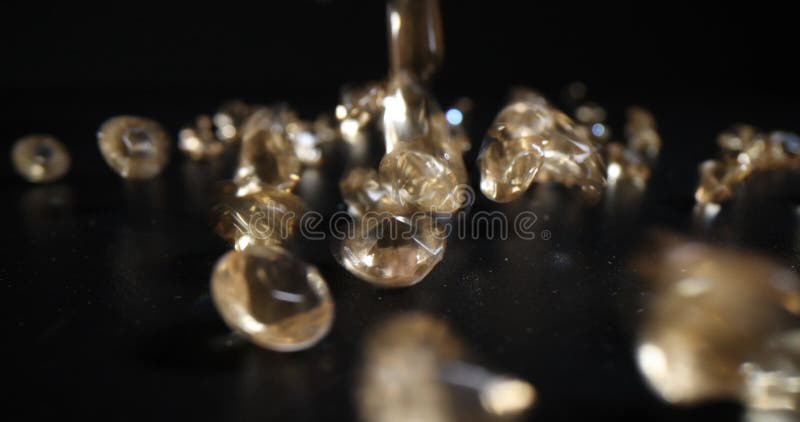 Falling Gemstones Loop stock footage. Video of clarity - 129548666