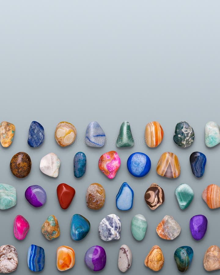 Gemstones Variety Composition 3D Illustration Stock Illustration ...