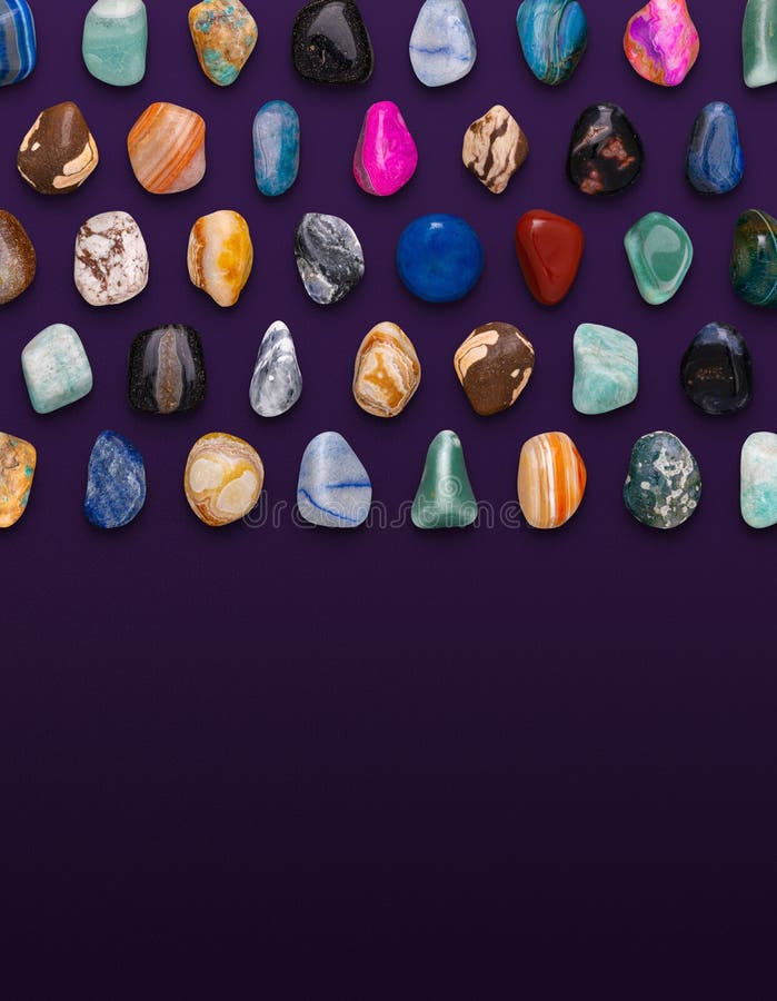 Gemstones Variety Pattern 3D Illustration Render Ready for Design Stock ...