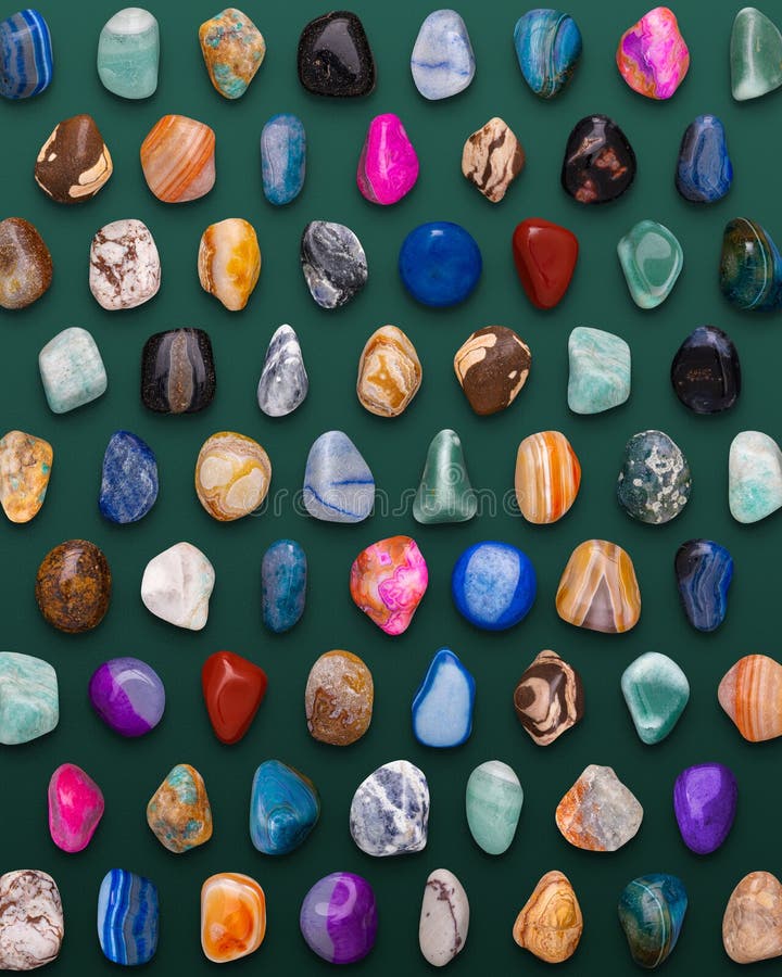 Gemstones Variety Pattern 3D Illustration Render Stock Illustration ...
