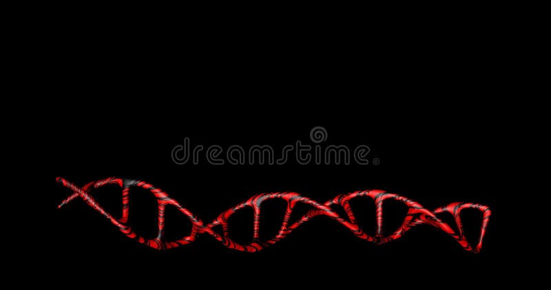 DNA Gene is Moving on a Black Screen. Stock Footage - Video of genom ...