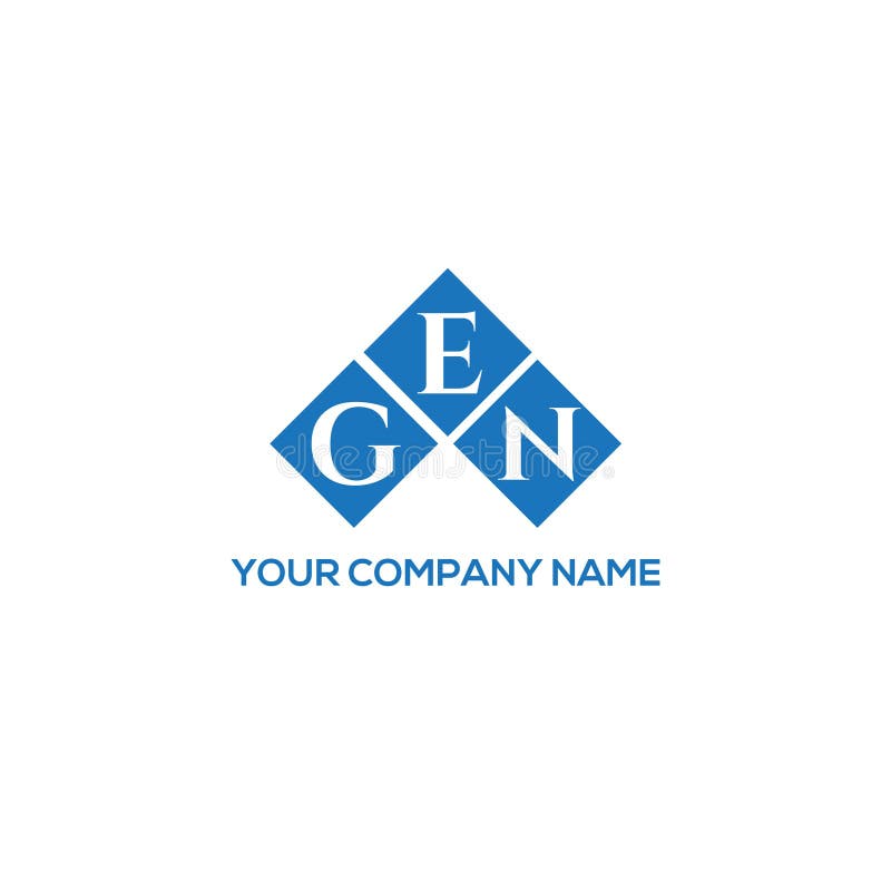 GEN Letter Logo Design on BLACK Background. GEN Creative Initials ...