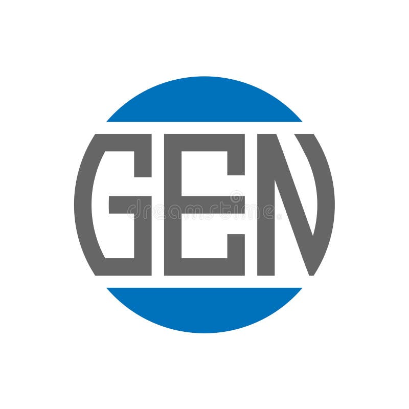 GEN Letter Logo Design on White Background. GEN Creative Initials ...
