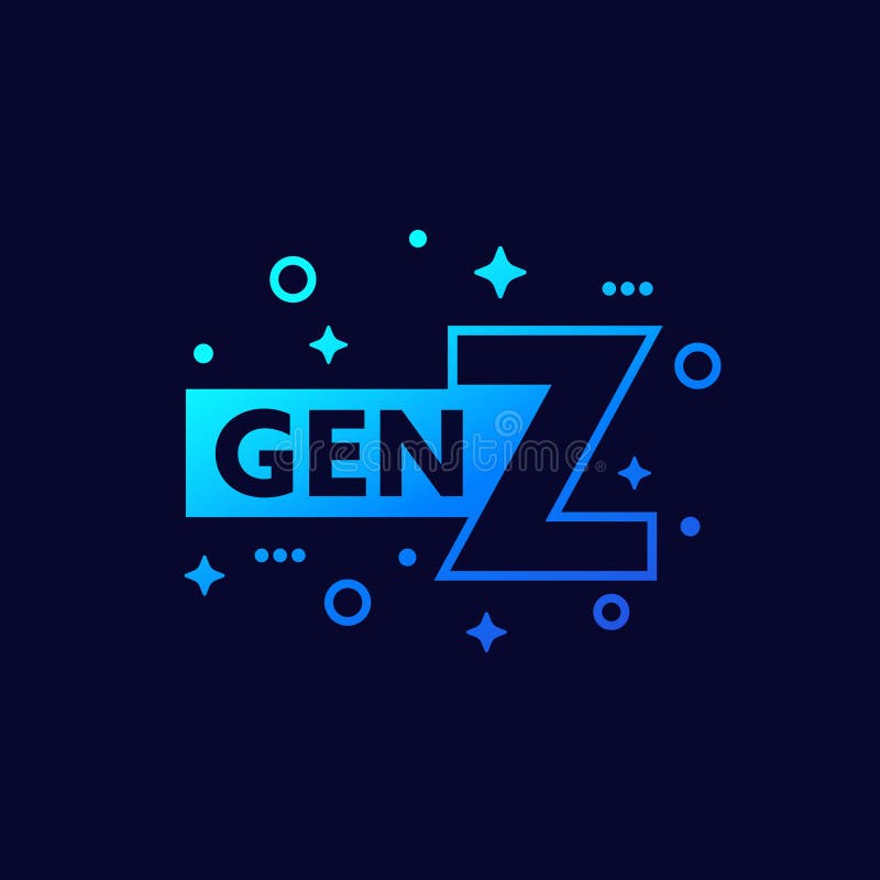 Gen Z Design on Dark, Vector Stock Vector - Illustration of typography ...