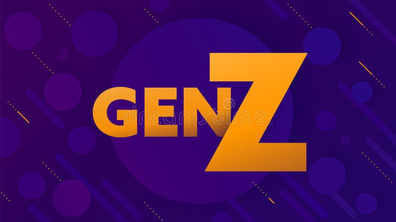 Gen Z Vector Design on Abstract Background Stock Illustration ...