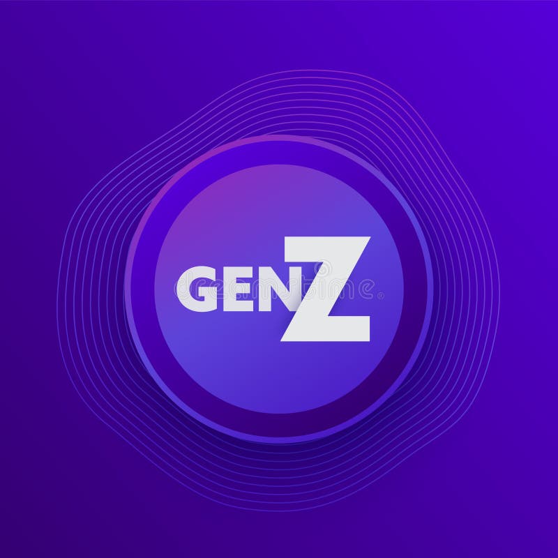 Gen Z Vector Design on Blue Stock Vector - Illustration of genz, card ...