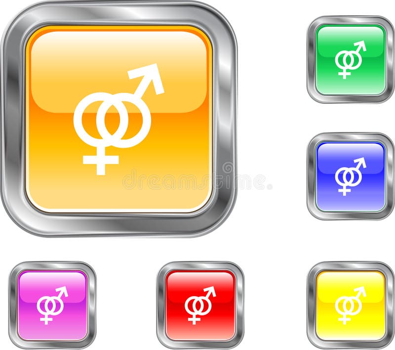 Gender Button stock vector. Illustration of female, symbol - 6619088