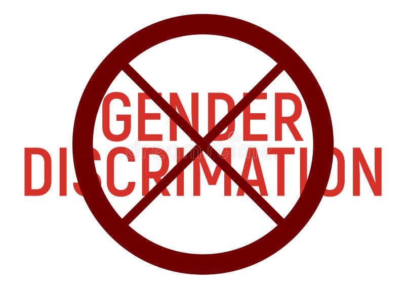 Gender Discrimination Banner. Gender Equality Label and Logo Stock ...
