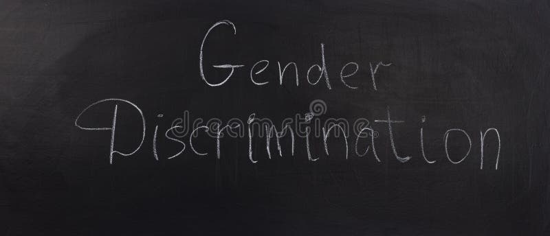 Gender Discrimination Concept on Dark Background.Drawn with Chalk on ...