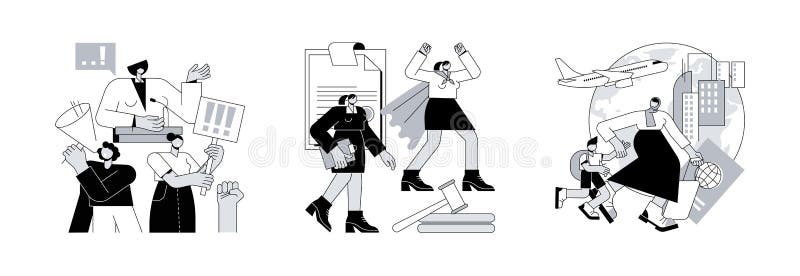 Gender Equality Abstract Concept Vector Illustrations. Stock Vector ...