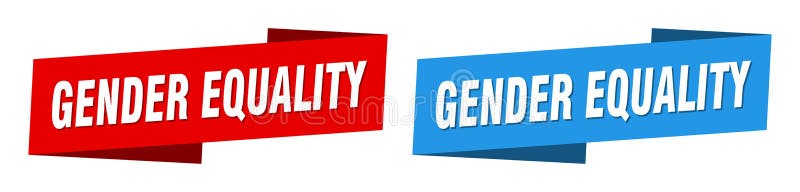 Gender Equality Banner. Gender Equality Ribbon Label Sign Set Stock ...