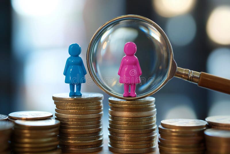 Gender Equality in Business World Stock Illustration - Illustration of ...