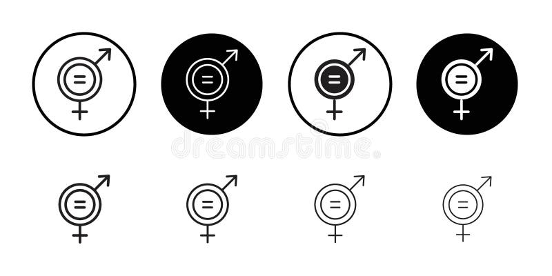 Gender Equality Icon Isolated Flat Vector in Outline Stock Vector ...